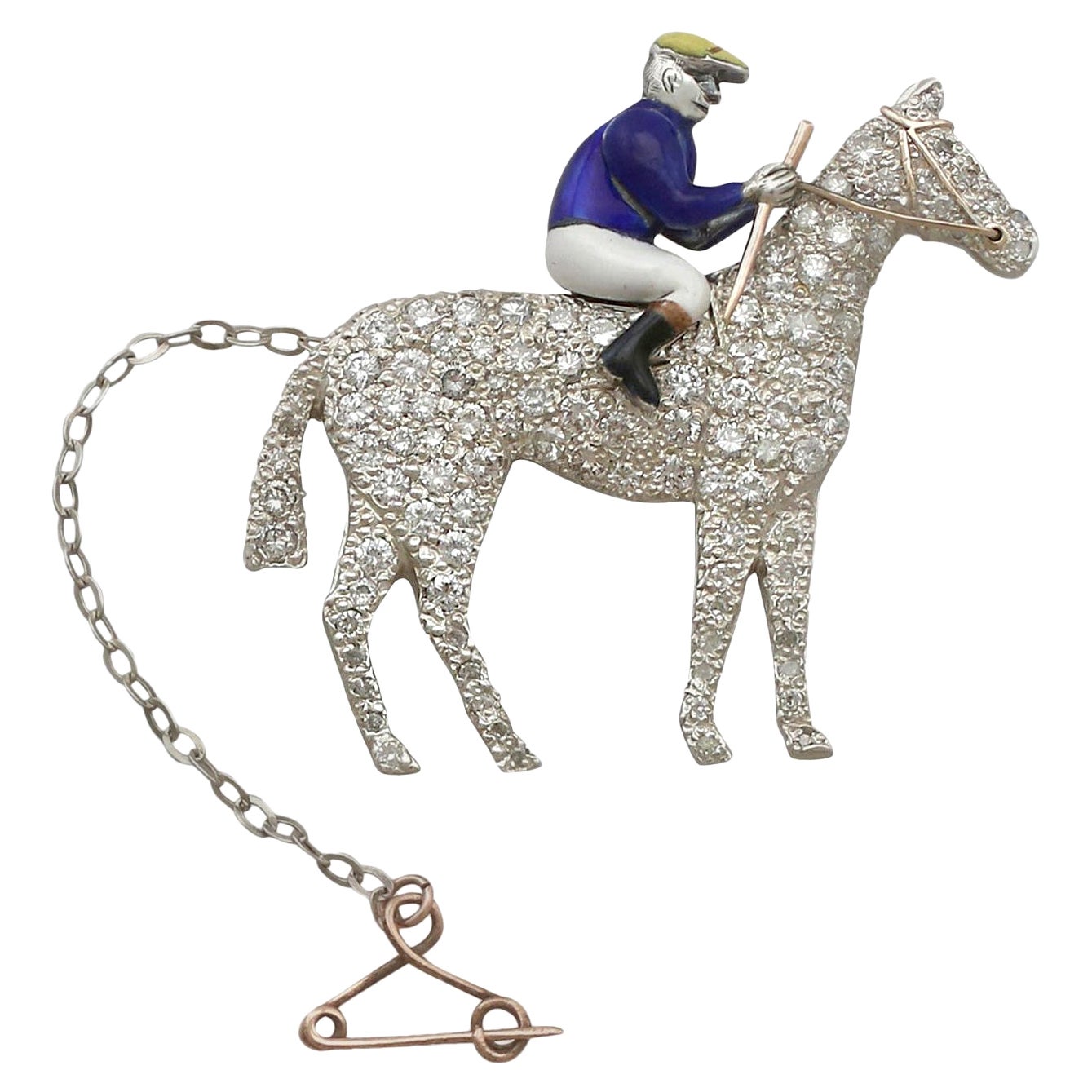 Enamel Gold Horse and Jockey Brooch Pin at 1stDibs | pin the jockey on ...