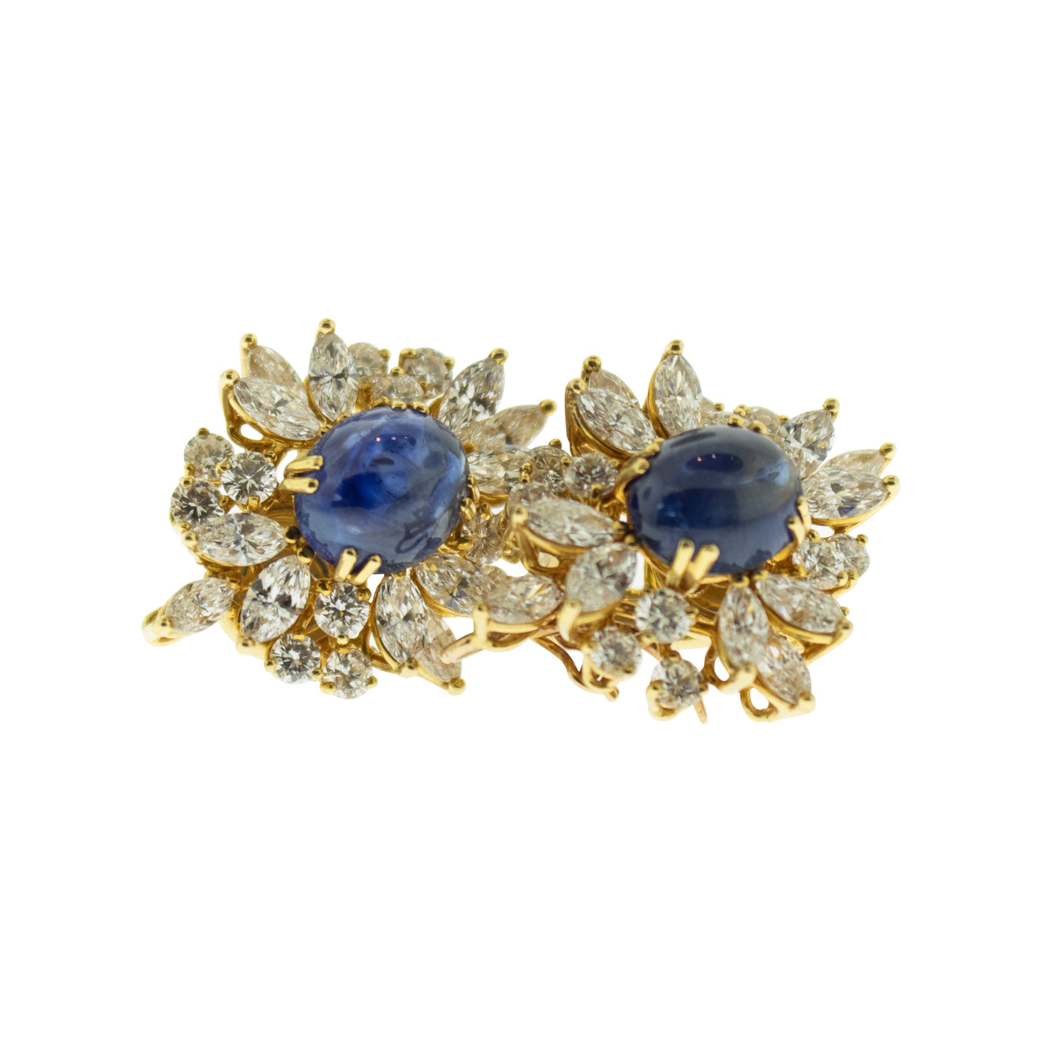 Chaumet Diamond Gold Clip-On Earrings at 1stDibs