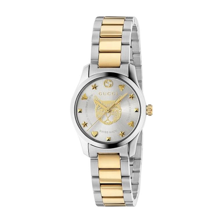 Gucci G-Timeless Ladies Two-Tone Watch YA126596 For Sale at 1stDibs