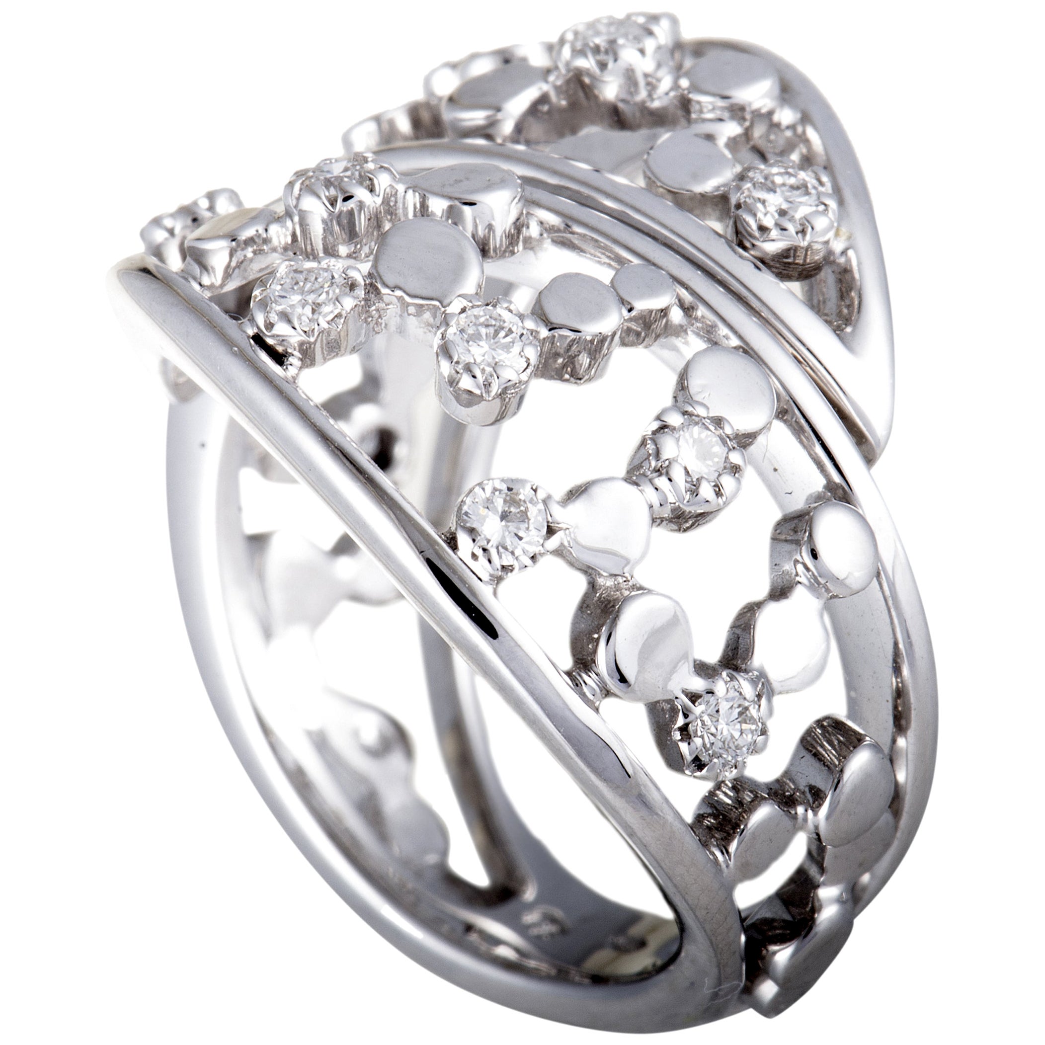 Bucherer 18 Karat Rose Gold Diamond Rotating Variato Ring For Sale at ...