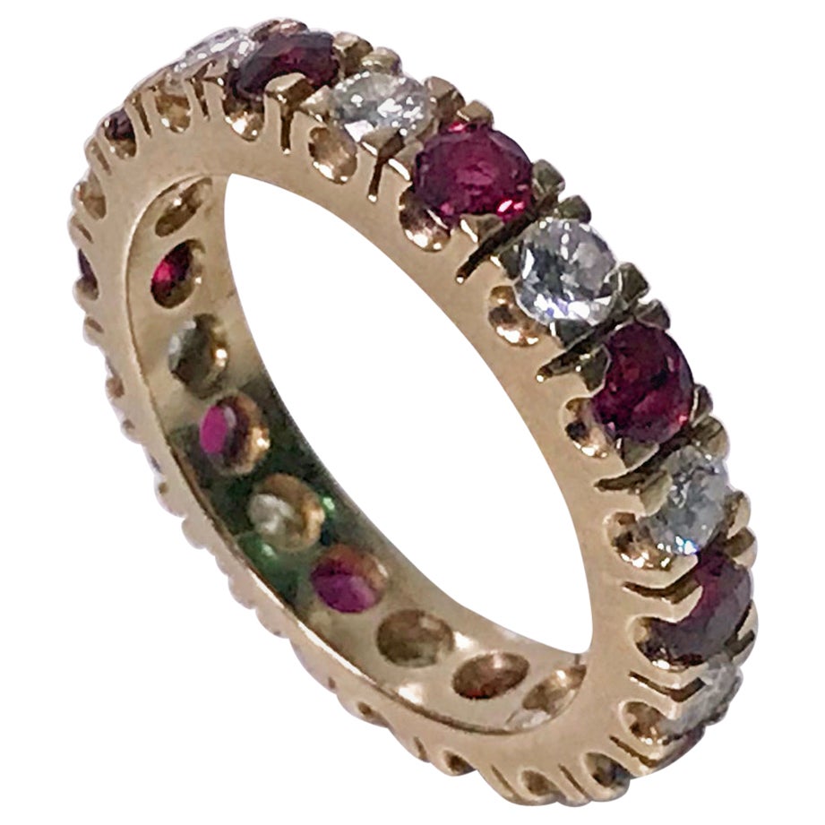 Diamond Ruby Gold and Masonic Shriner's Past Potentate Ring at 1stDibs