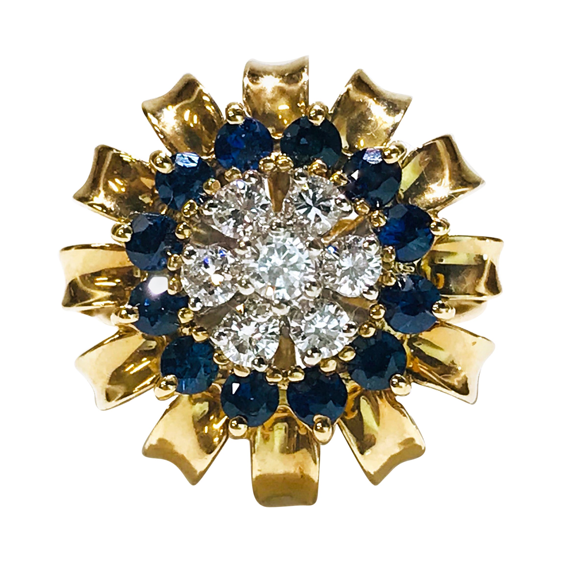 14 Karat Gold Natural Cabochon Sapphire Thai Princess Ring For Sale at ...