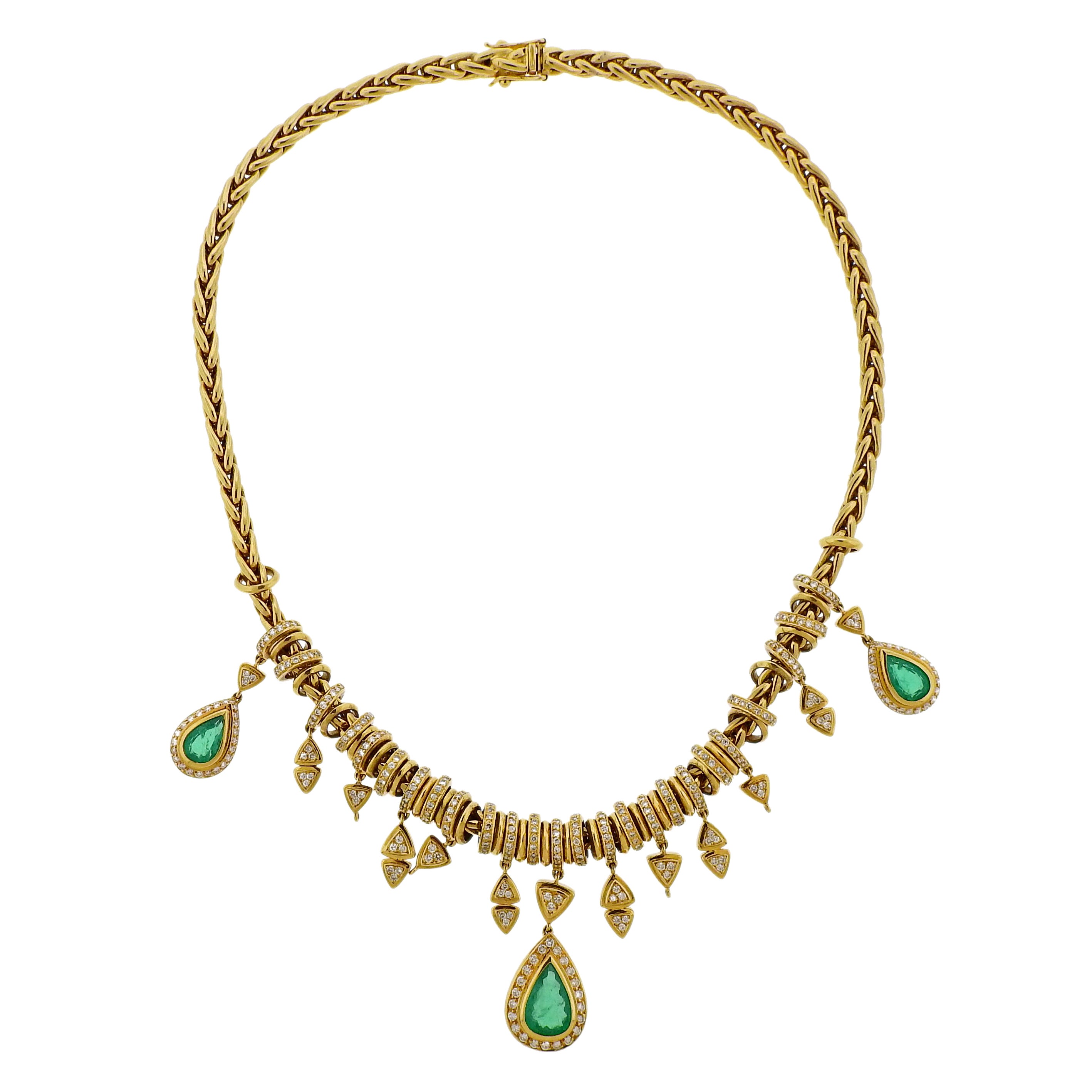 H. Stern Gold Diamond Necklace For Sale at 1stDibs