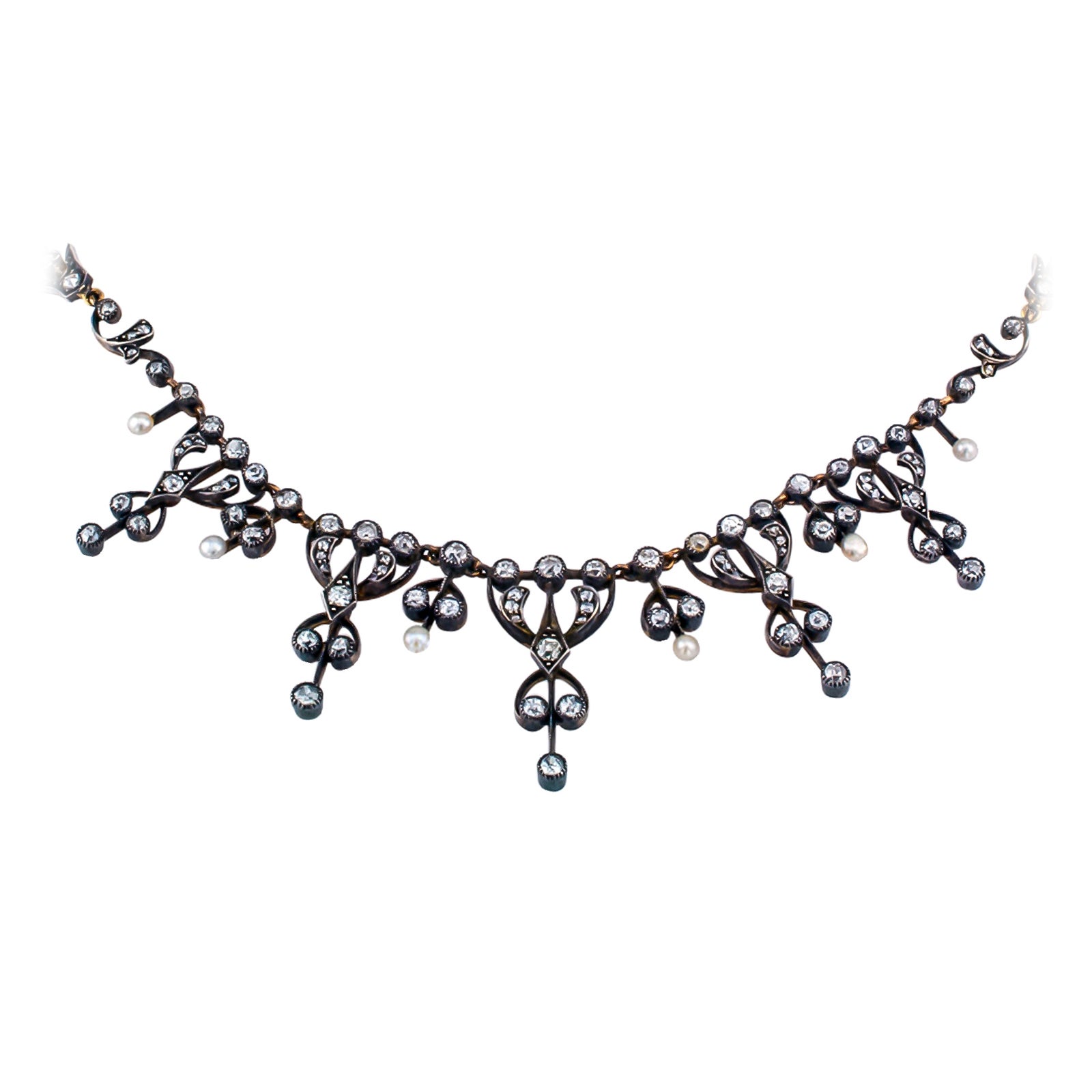 Victorian Diamond Necklace For Sale at 1stDibs