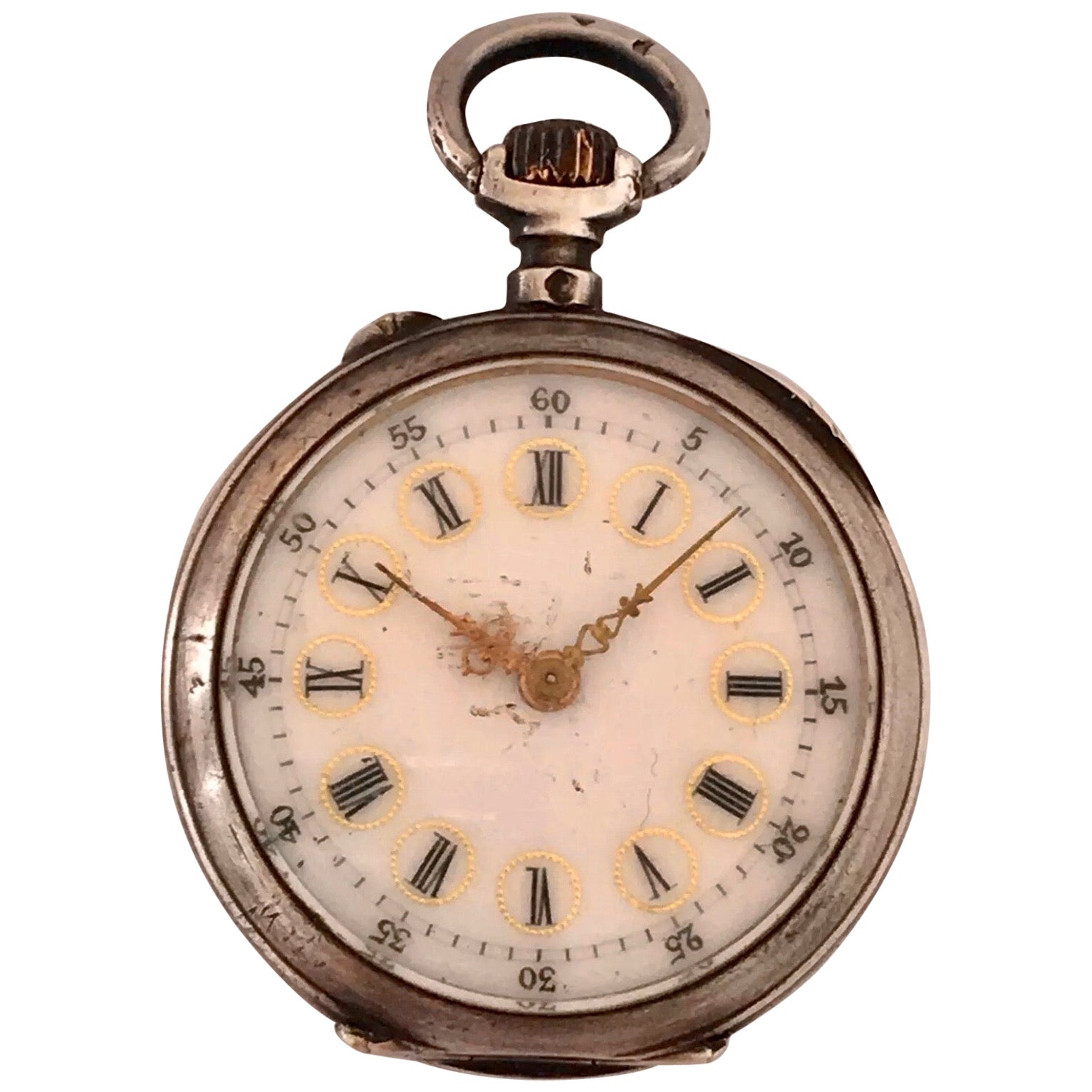 Antique Small Silver Pocket / Fob Watch For Sale at 1stDibs