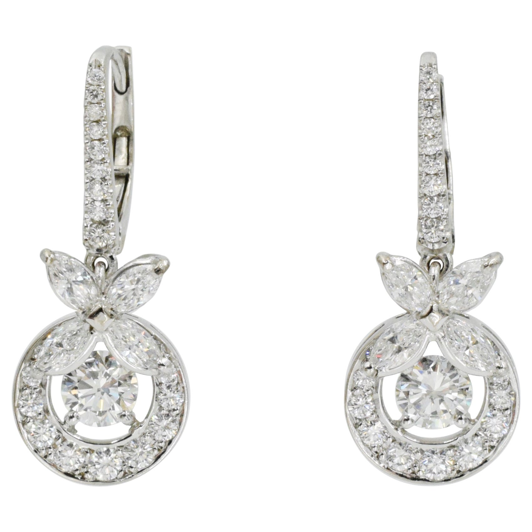 Graff Pink Diamond Gold Earrings For Sale at 1stDibs