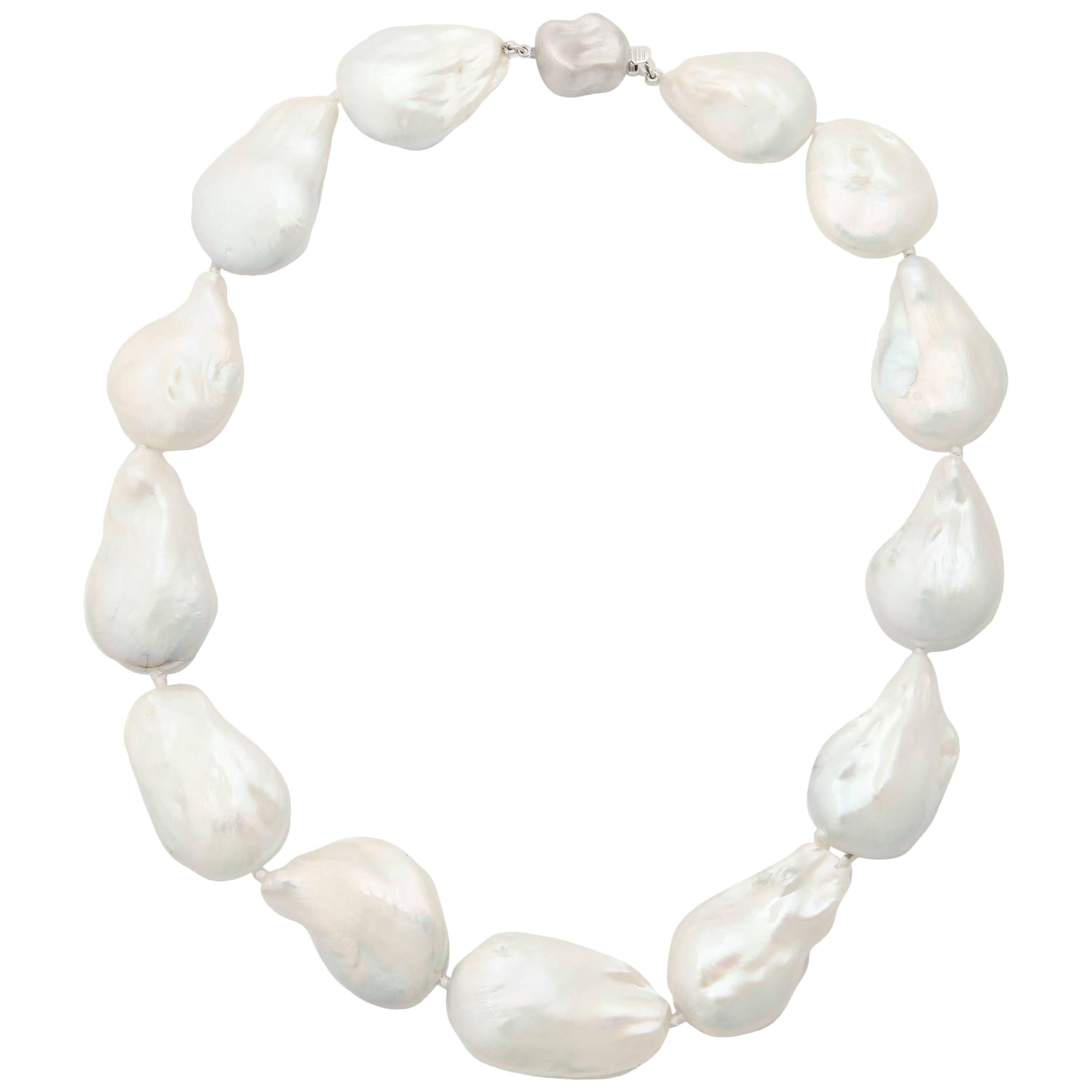 Extra Large Baroque Pearl Necklace For Sale at 1stDibs | baroque pearl ...