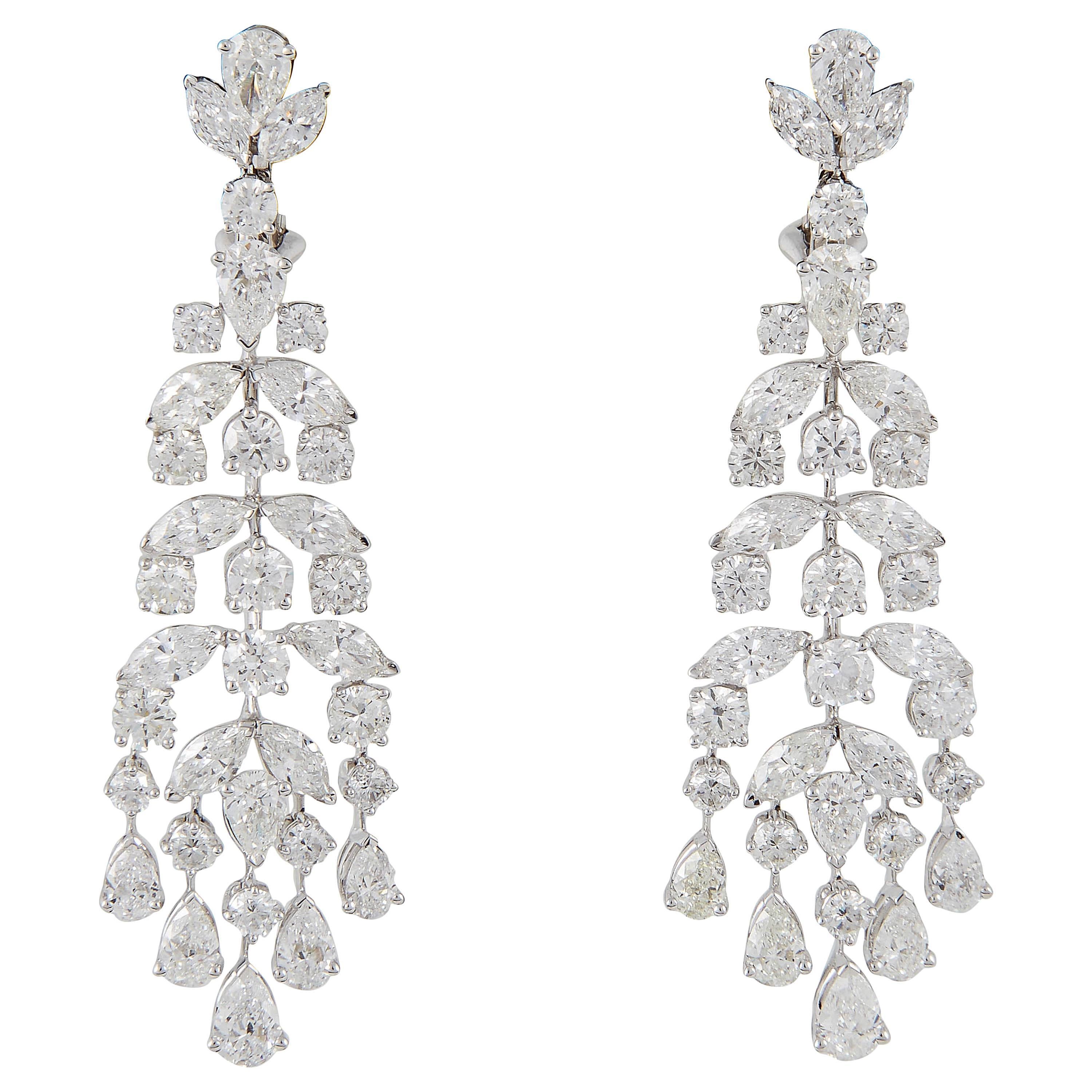 Classic Diamond Gold Chandelier Earrings For Sale at 1stDibs ...