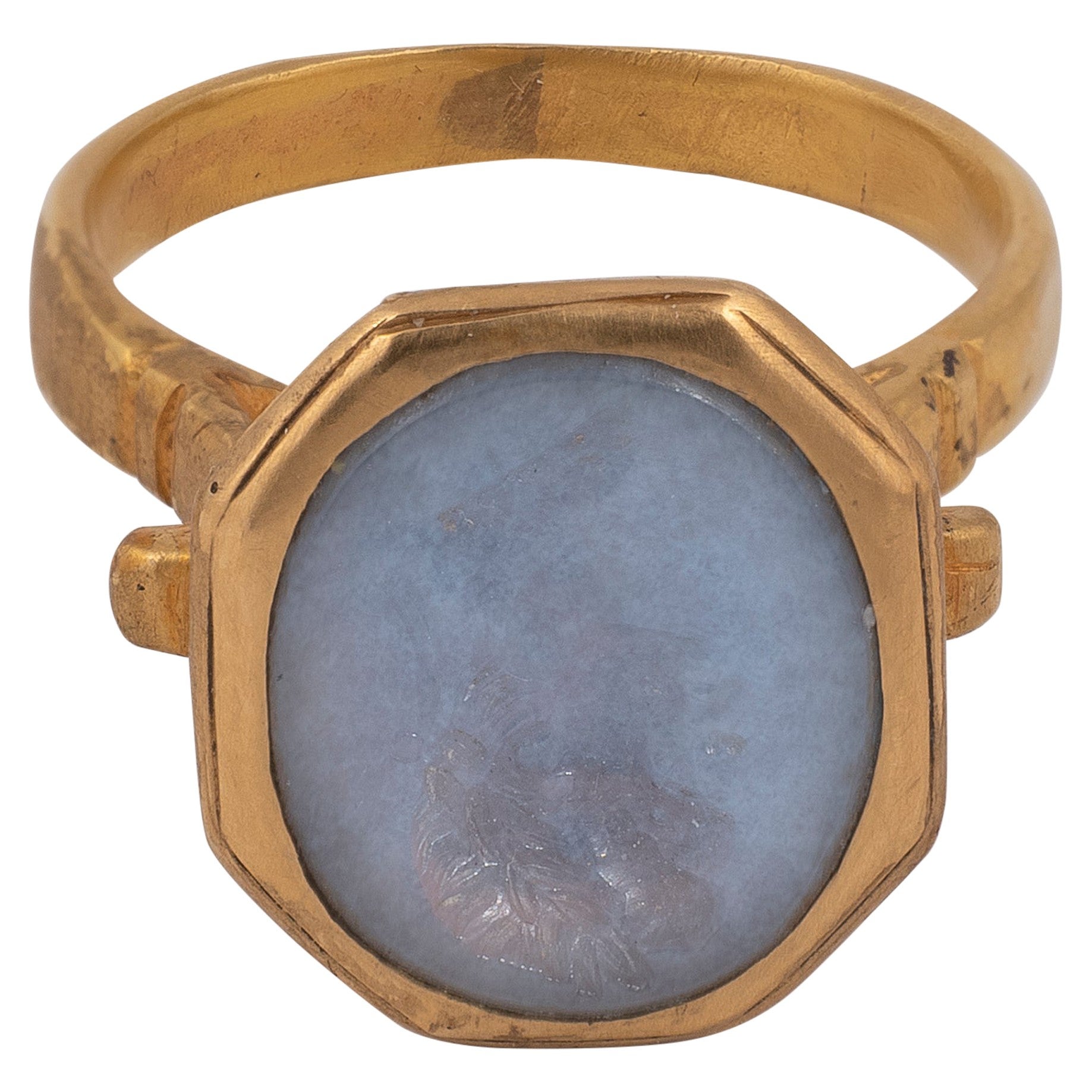 A large and impressive Georgian agate intaglio ring at 1stDibs