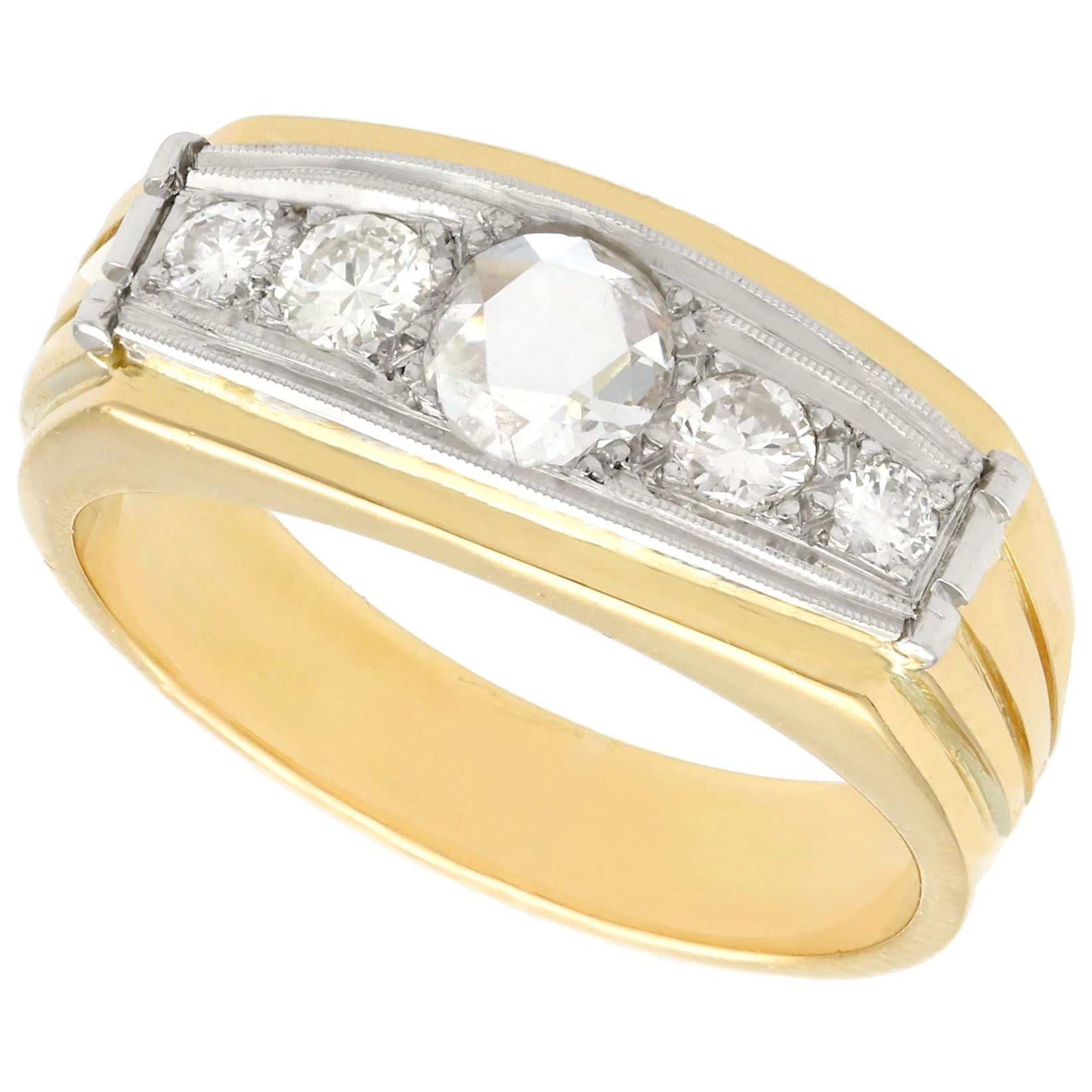 Estate Ladies White Gold Diamond Cocktail Ring at 1stDibs