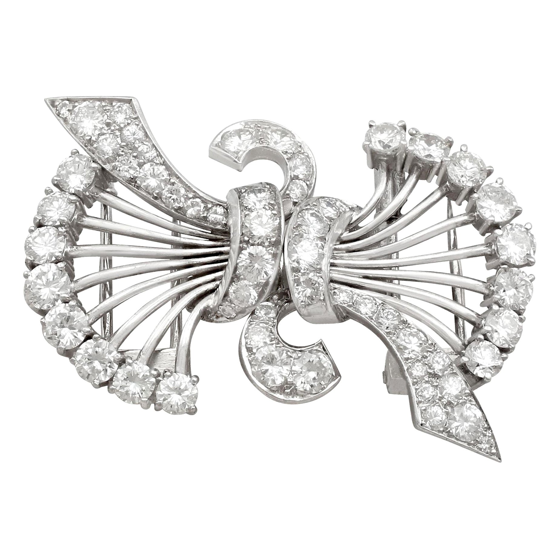 1930s Diamond Platinum Dress Clips at 1stDibs