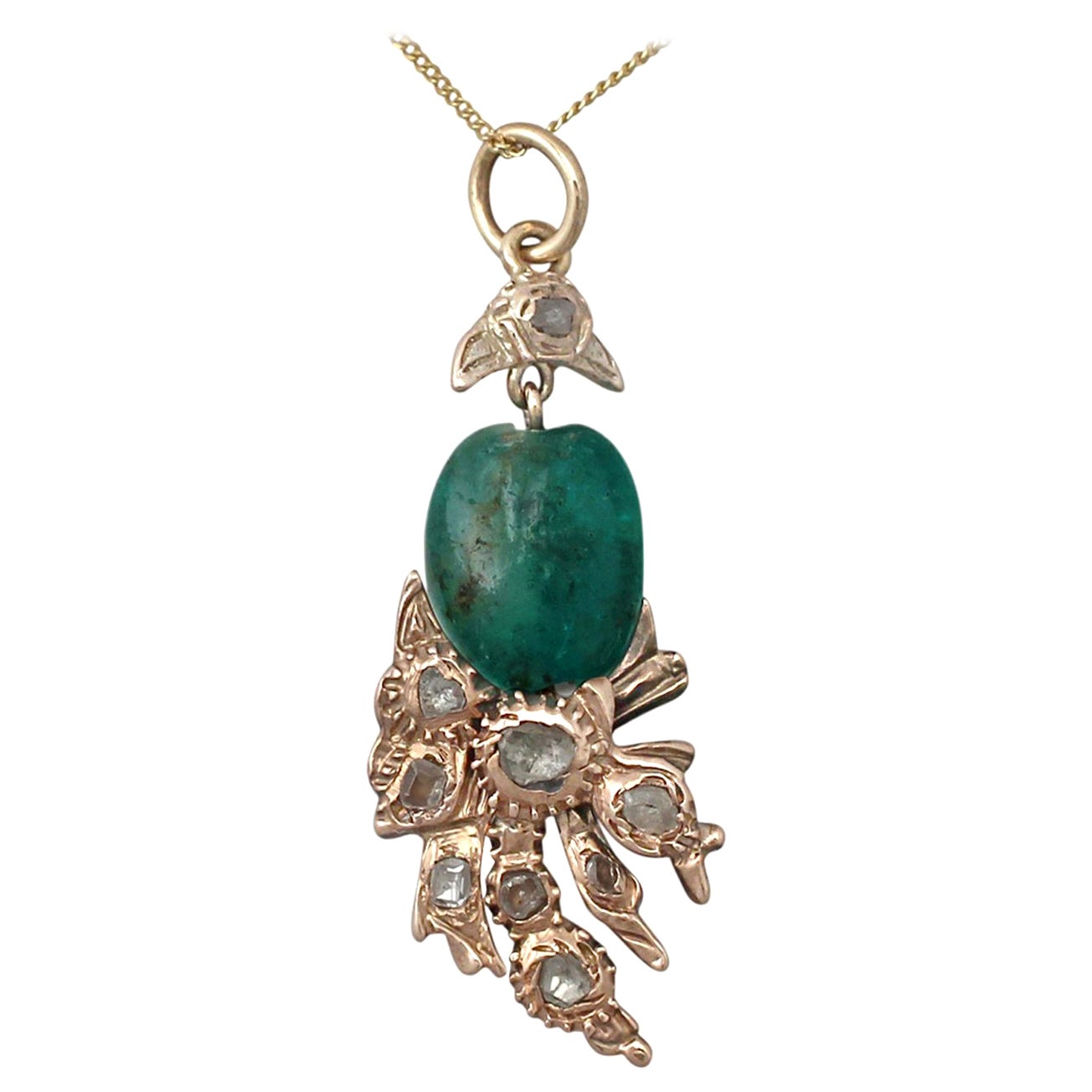 Antique Early 1700s Baroque Diamond Gold Cross Pendant at 1stDibs