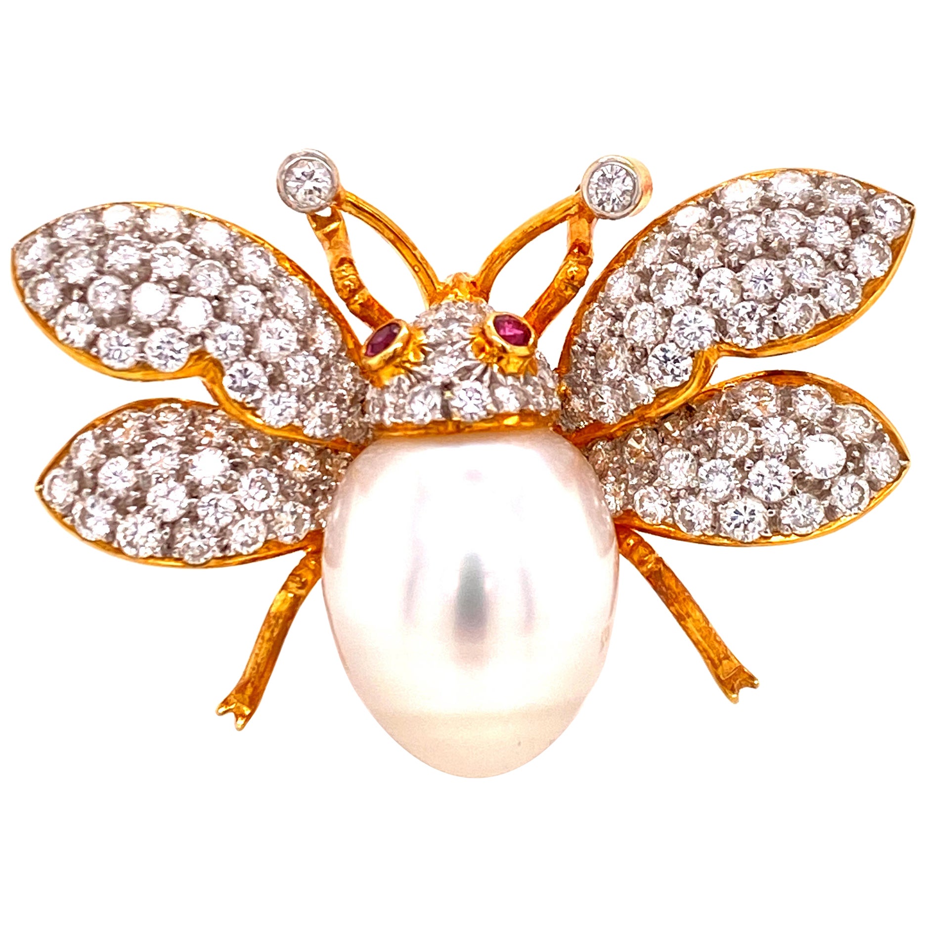 Large French Bumble Bee Brooch For Sale at 1stDibs