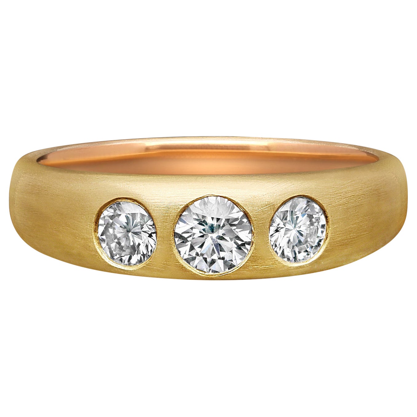 Emerald Set Gypsy Ring For Sale at 1stDibs