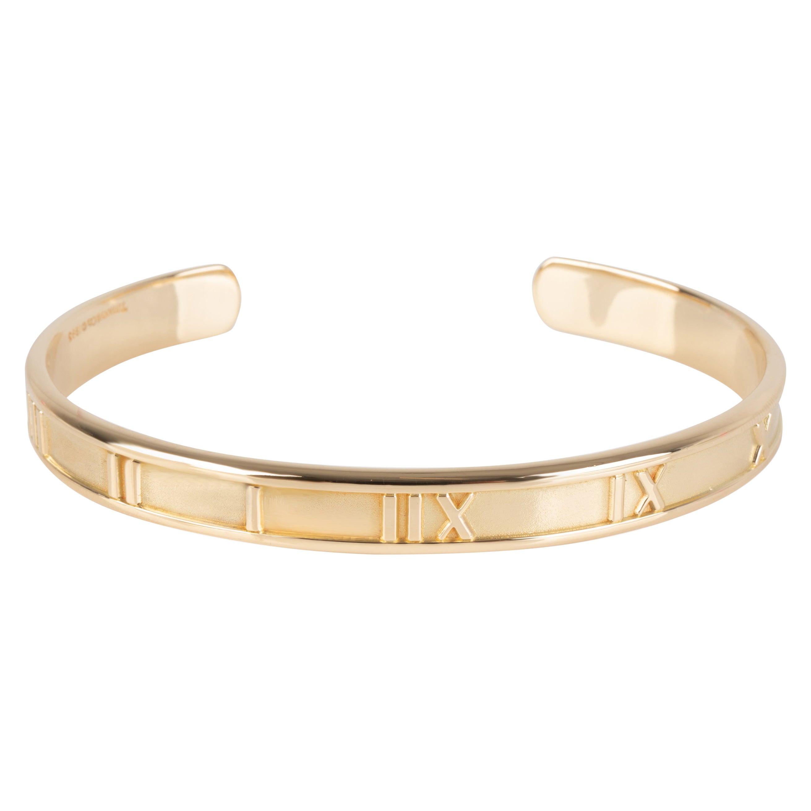 Tiffany and Co. Yellow Gold Wide Atlas Collection Bangle Bracelet For ...