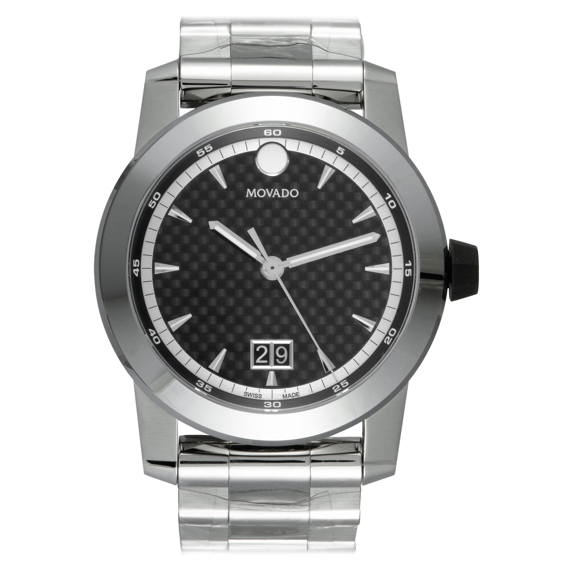 Movado Men's Museum Classic Black Dial Two-Tone Watch 0607200 at 1stDibs