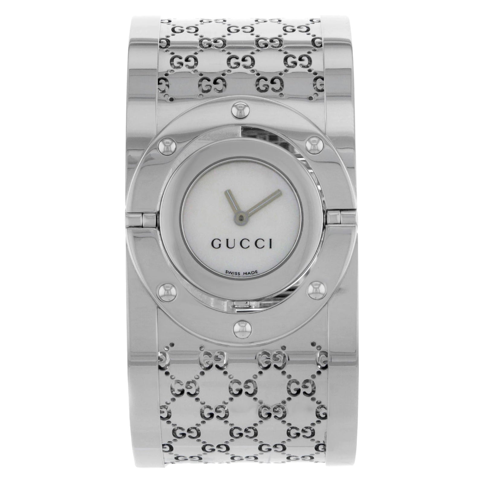 Vintage Gucci Green and Red Stainless Steel Quartz Ladies Watch 5200L ...