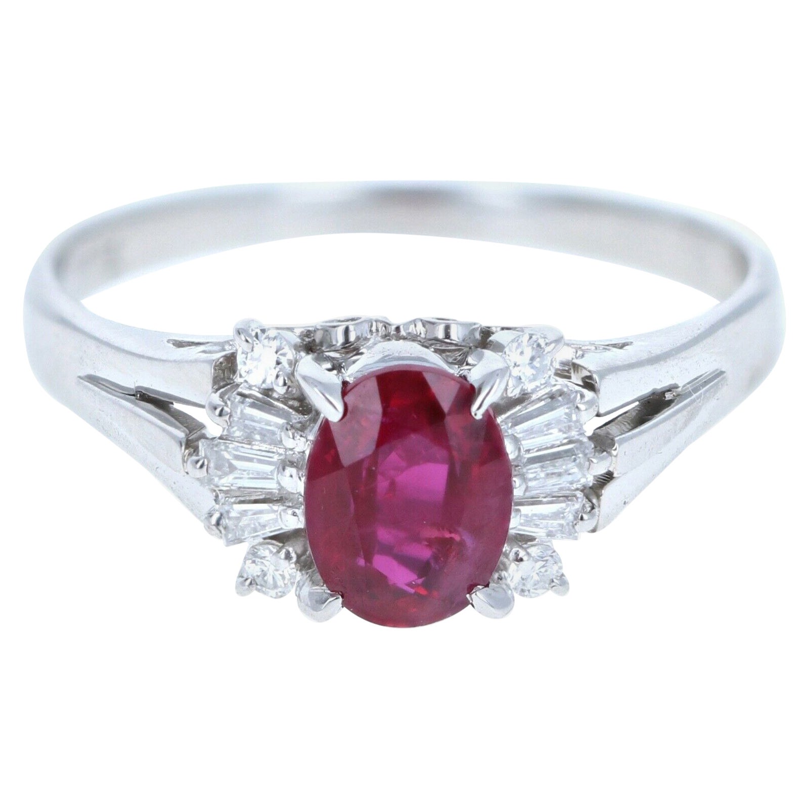 2 Carat Natural Ruby and Diamond Ring For Sale at 1stDibs