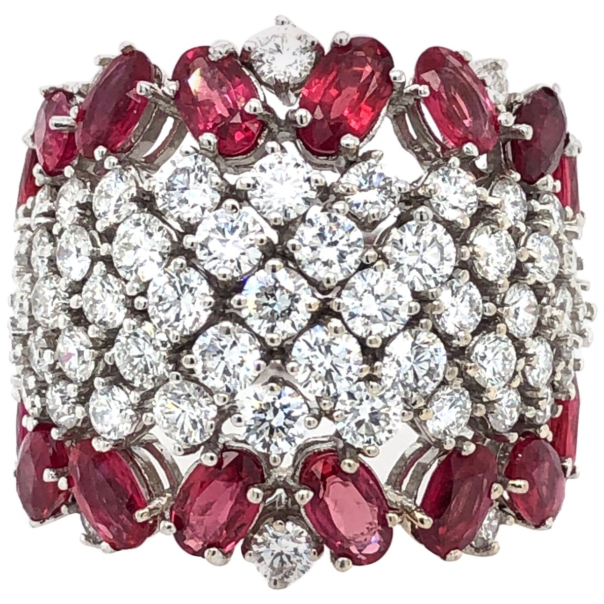 Ruby and Turquoise Cocktail Ring at 1stDibs