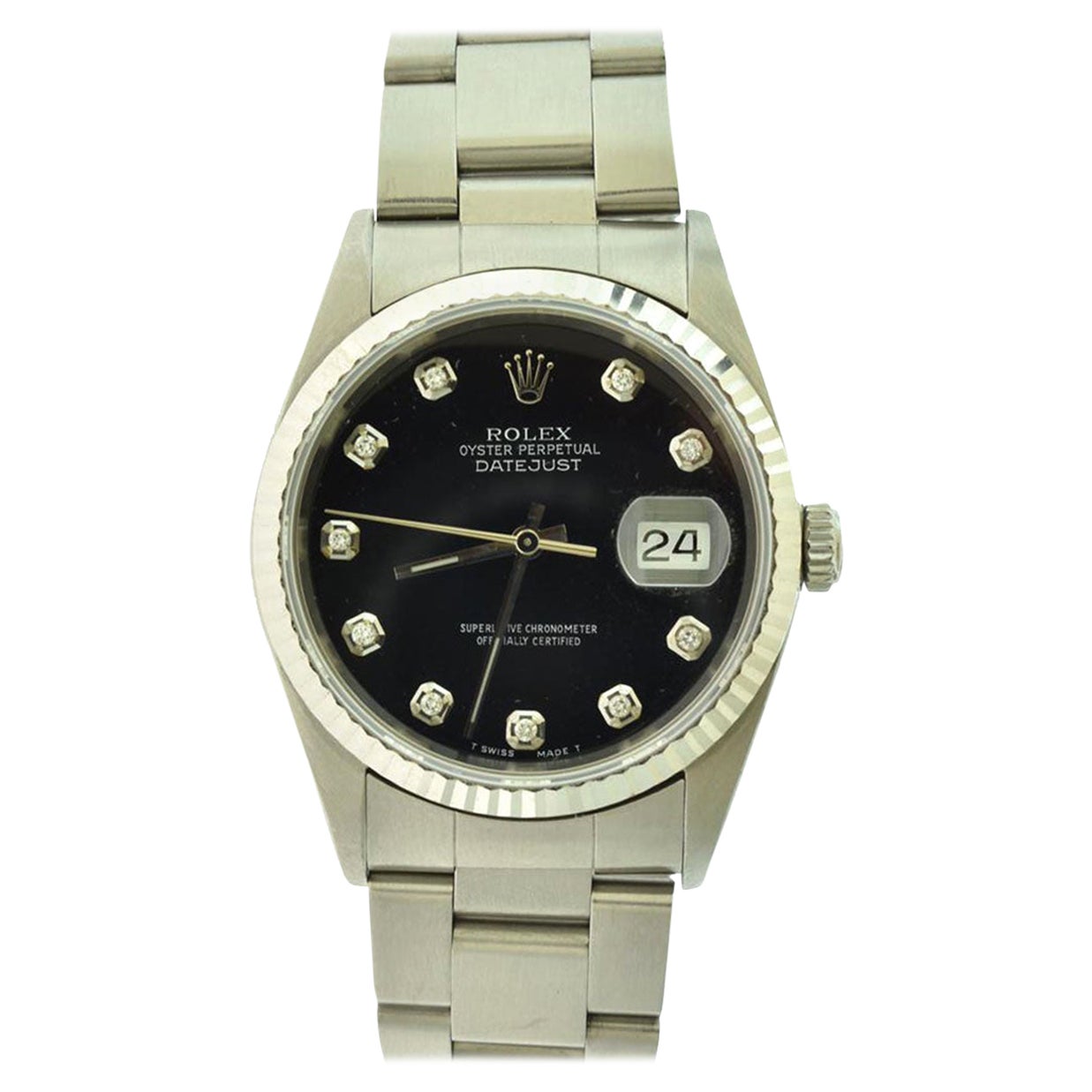 Rolex Stainless Steel "Bull's Eye" Dial l Stylized Wristwatch Ref 4498 ...