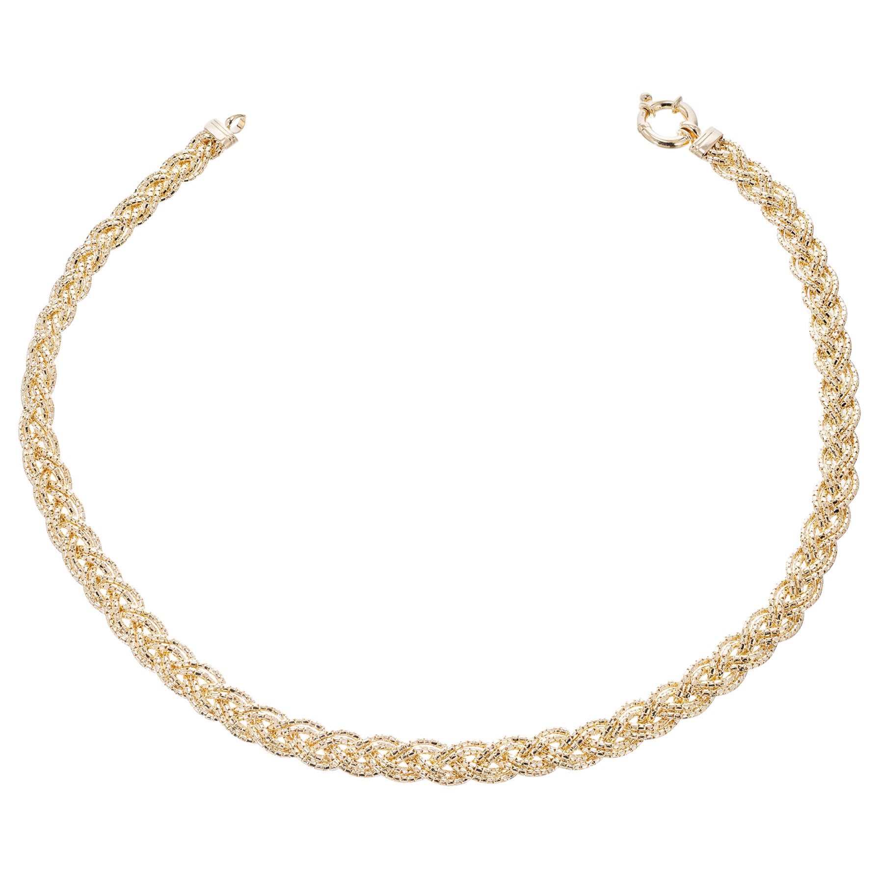 Vintage Heavy Double Cuban Link Gold Chain Necklace at 1stDibs