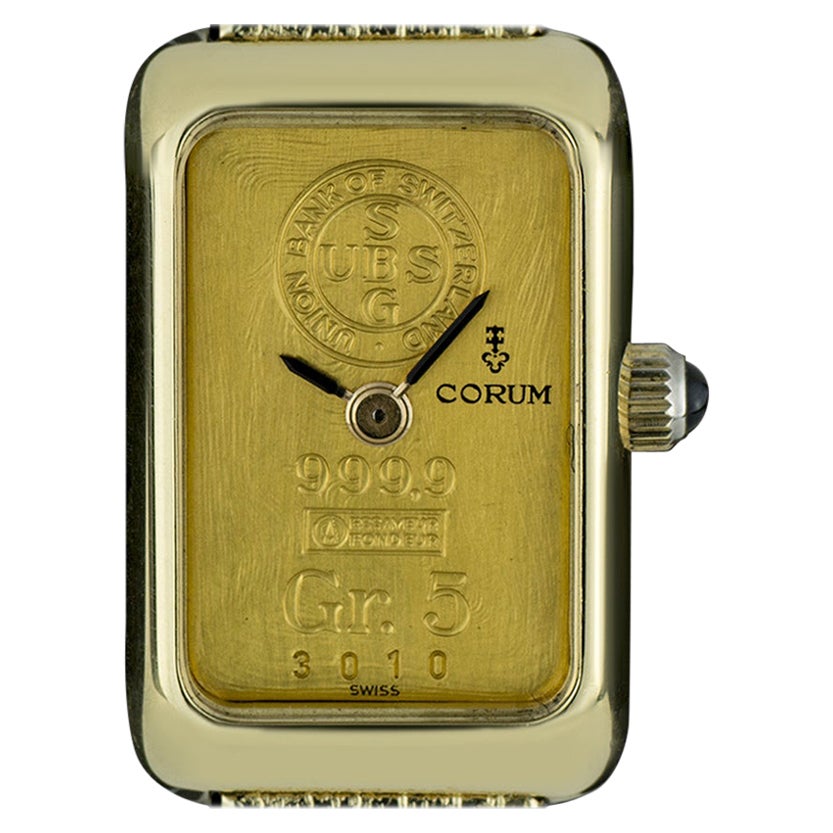 Corum Credit Suisse 10g. 999.9 Pure Gold and 18 Karat Yellow Gold ...