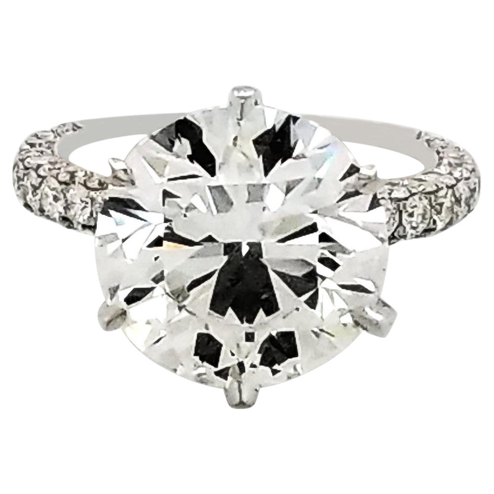 Antique GIA Certified 3.11ct Diamond Engagement Ring For Sale at 1stDibs