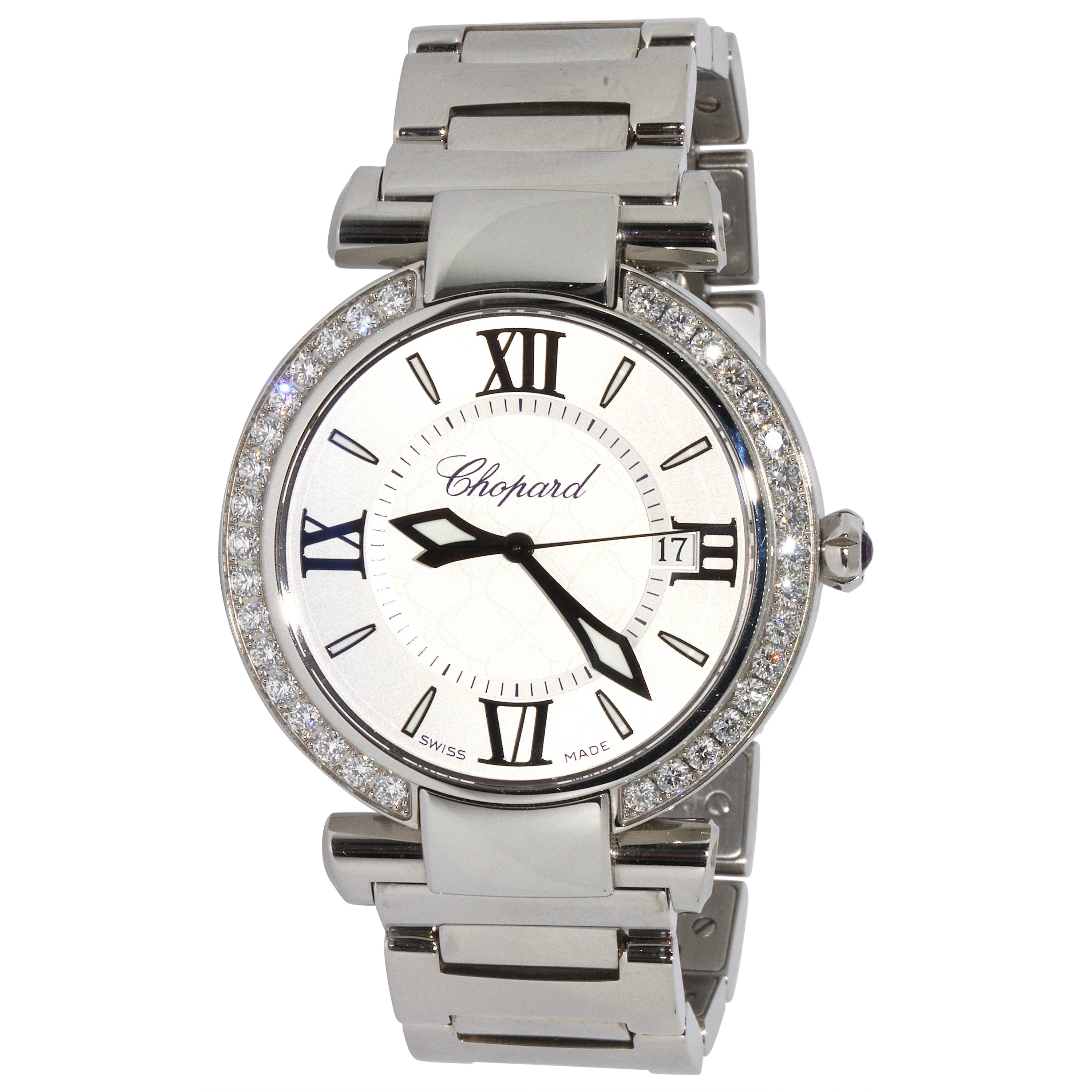 Chopard Ladies Diamond Sapphire Yellow Gold Imperiale Chronograph ...