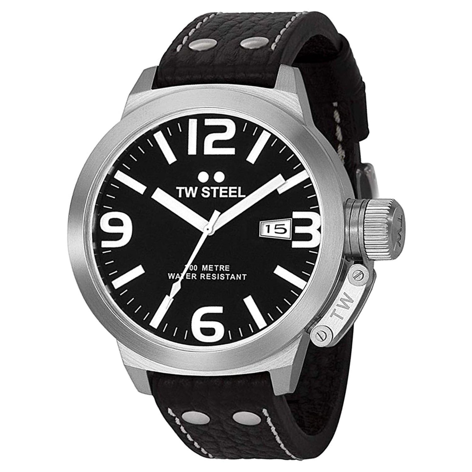 TW Steel CEO Canteen Black Dial Leather Quartz Men's Watch TW6 For Sale at 1stDibs