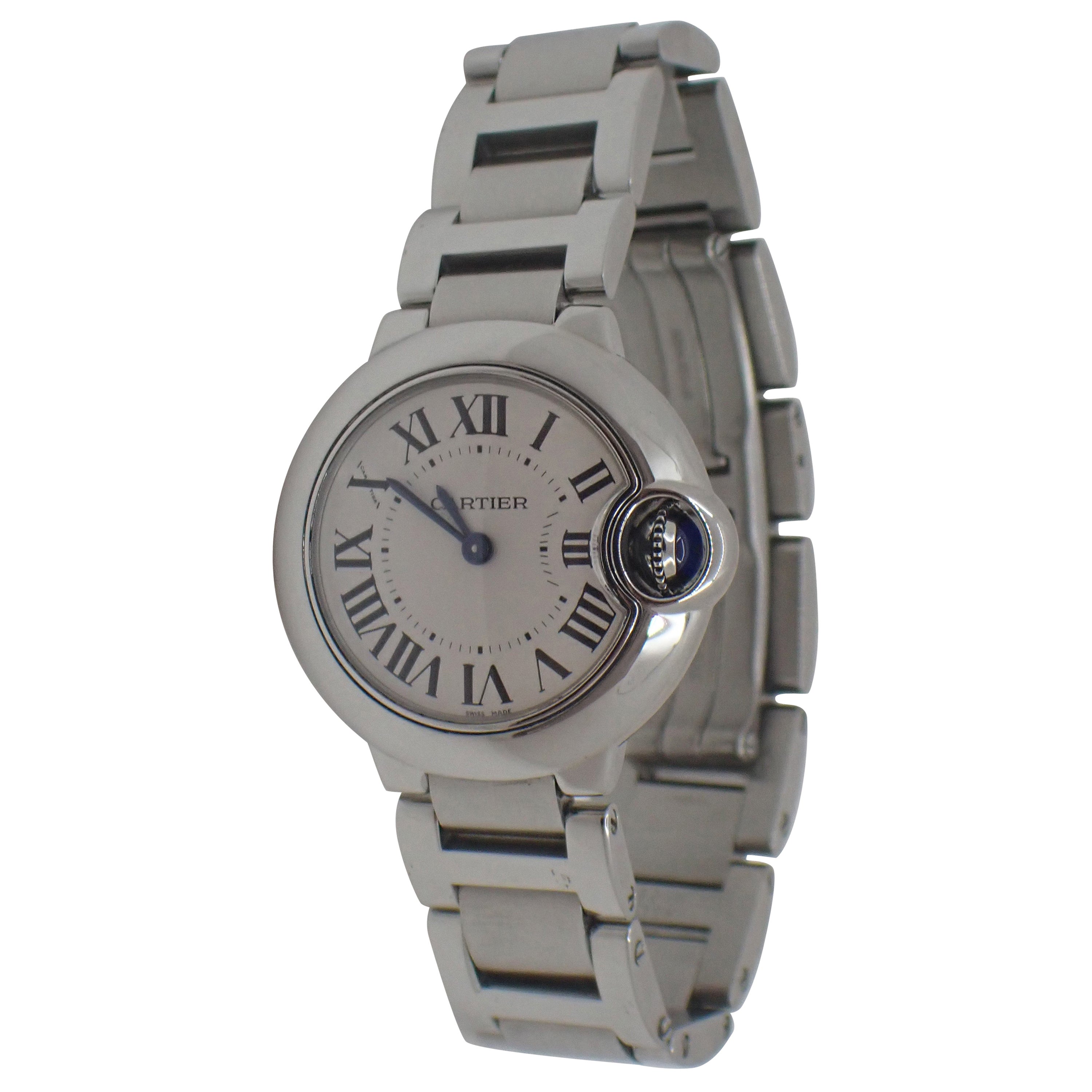 Cartier Round Vermeil Quartz Argent 925 Watch at 1stDibs