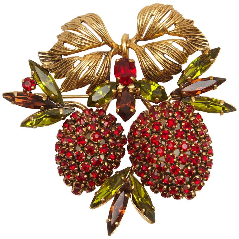 1964 Christian Dior Berry Vintage Brooch at 1stDibs