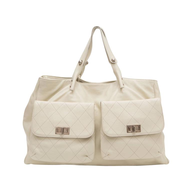 Chanel 'Pocket in the City' Cream Handbag at 1stDibs