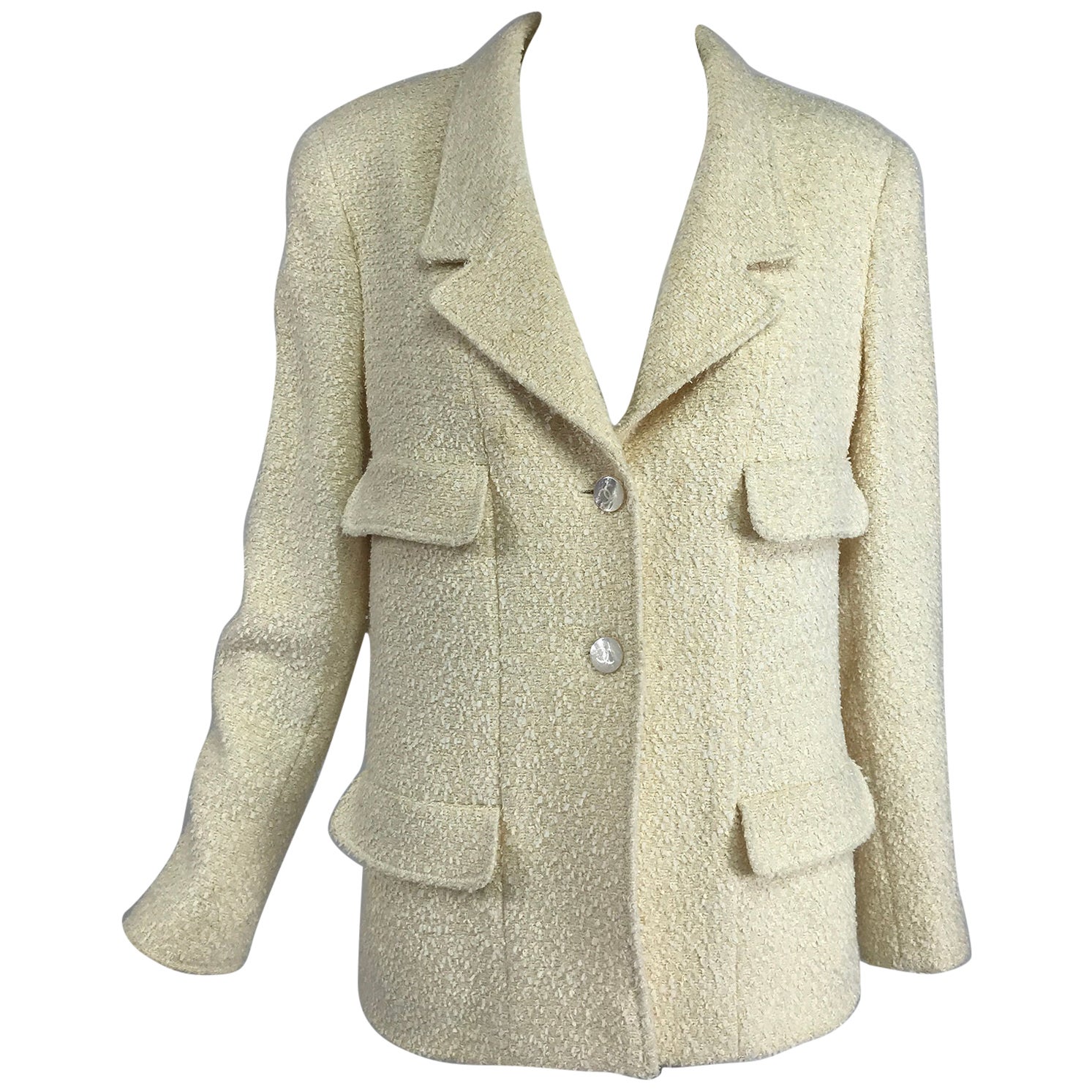 Iconic Collector's CHANEL Signature Boucle Jacket 1994 at 1stDibs