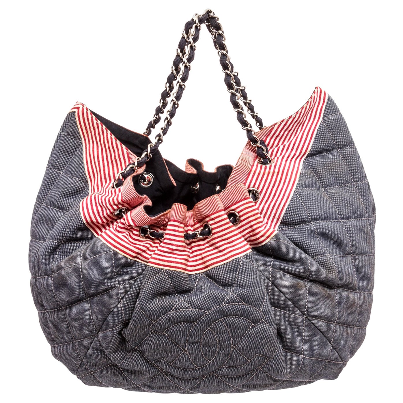 Chanel CC Beach Tote Terry Cloth Large at 1stDibs