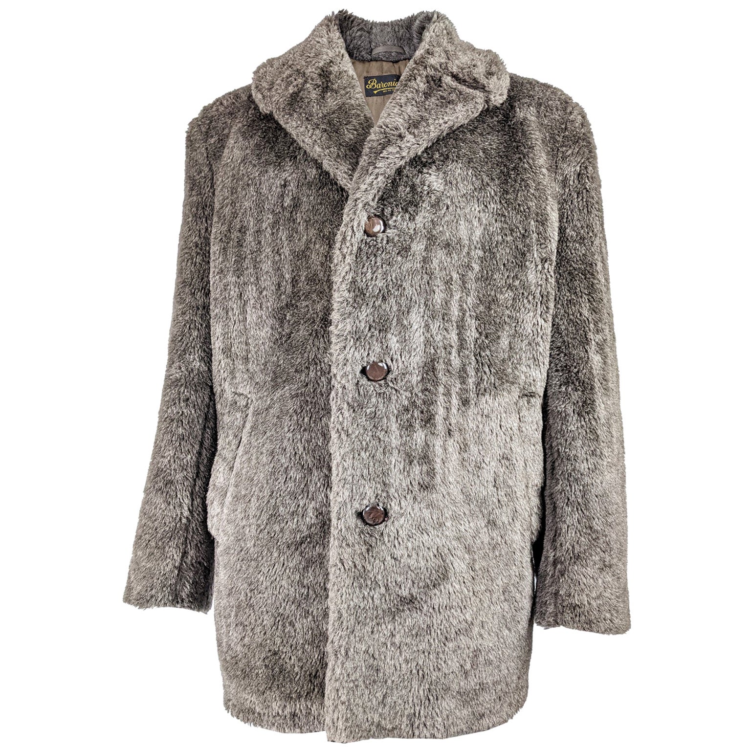 Hooded Vintage Coyote Fur Coat at 1stDibs