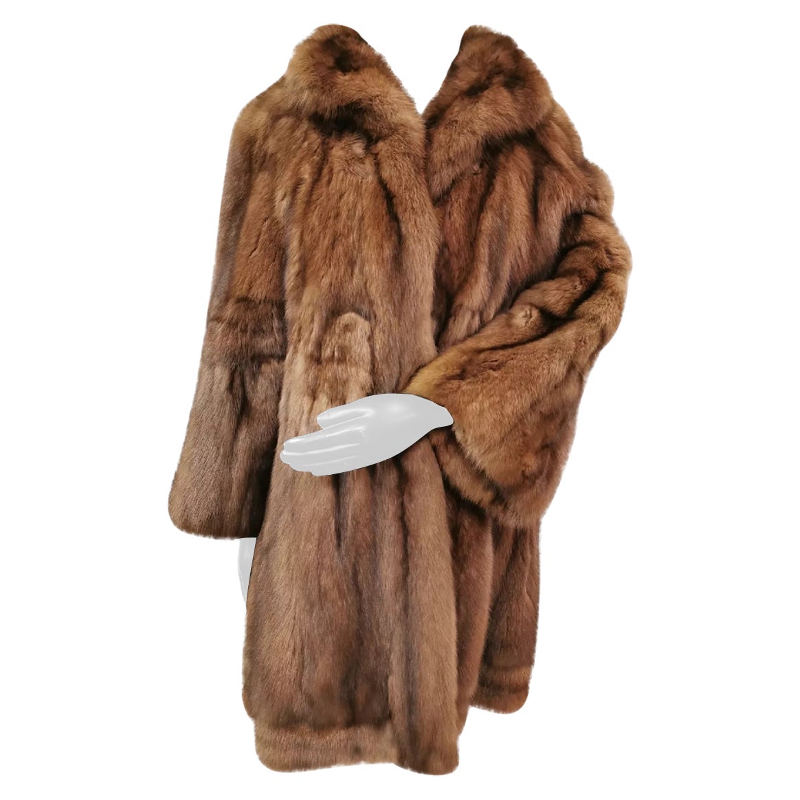 Vtg RUSSEKS c.1940's Raspberry Red Wool Genuine Fur Trim Tuxedo Collar ...