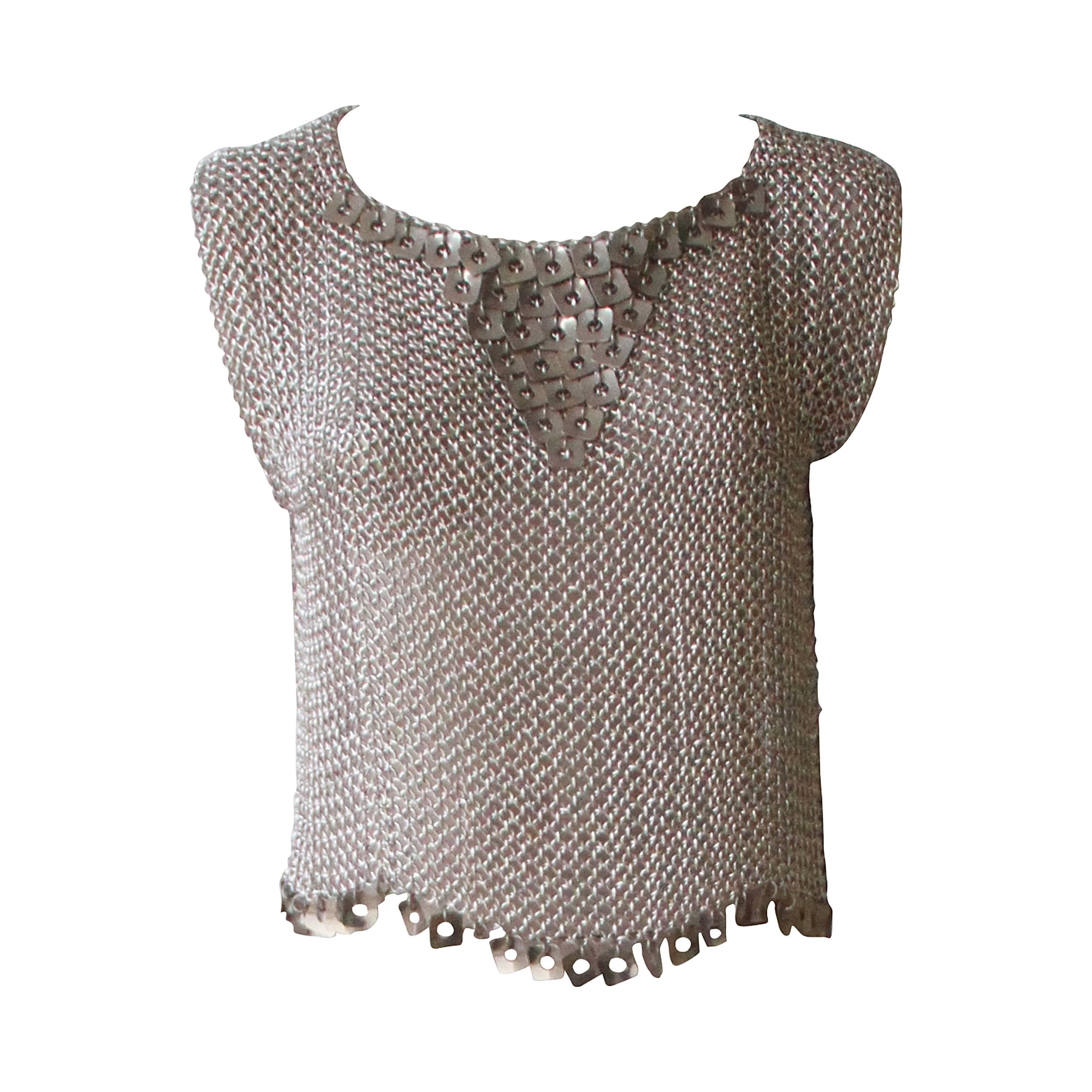Museum Quality Paco Rabanne Chainmail Breastplate Early 1970's For Sale ...
