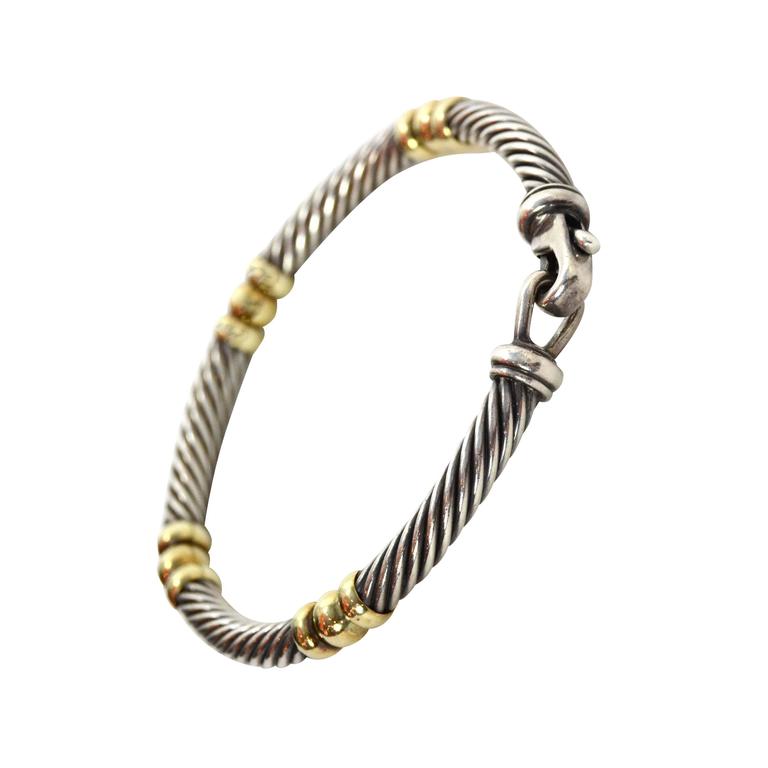 David Yurman Sterling Braided Cable Bracelet For Sale at 1stDibs ...