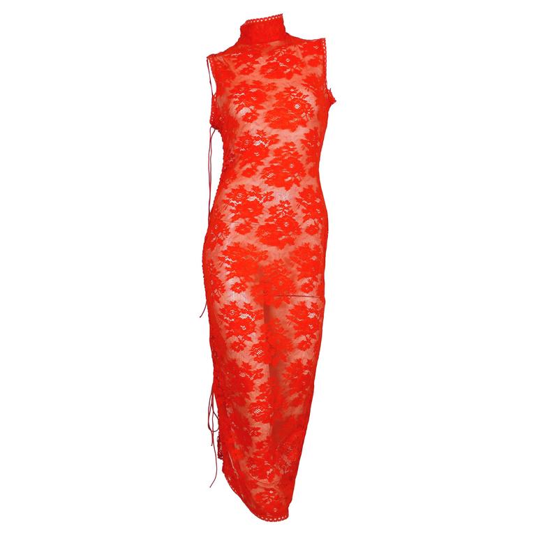 Jean Paul Gaultier Vintage Rare Lace Dress at 1stDibs