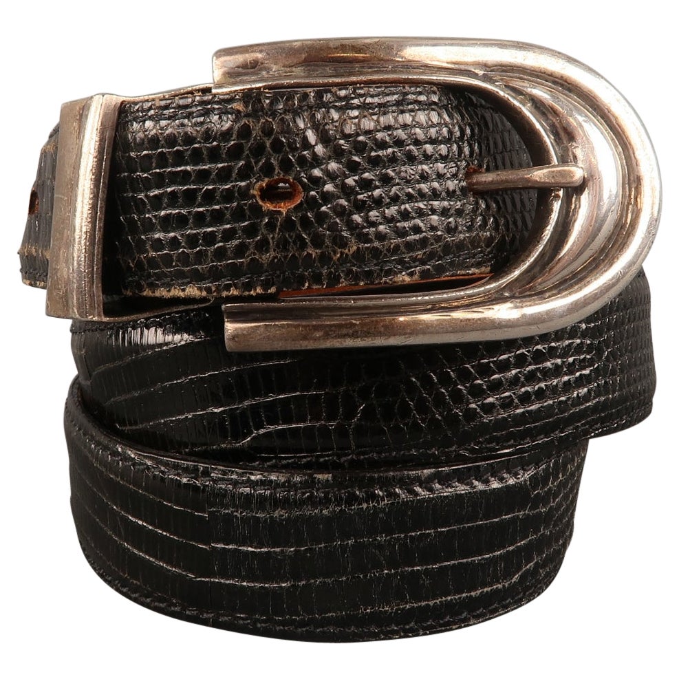 Vintage GIANNI VERSACE Studded Size 32 Black Leather Belt at 1stDibs ...