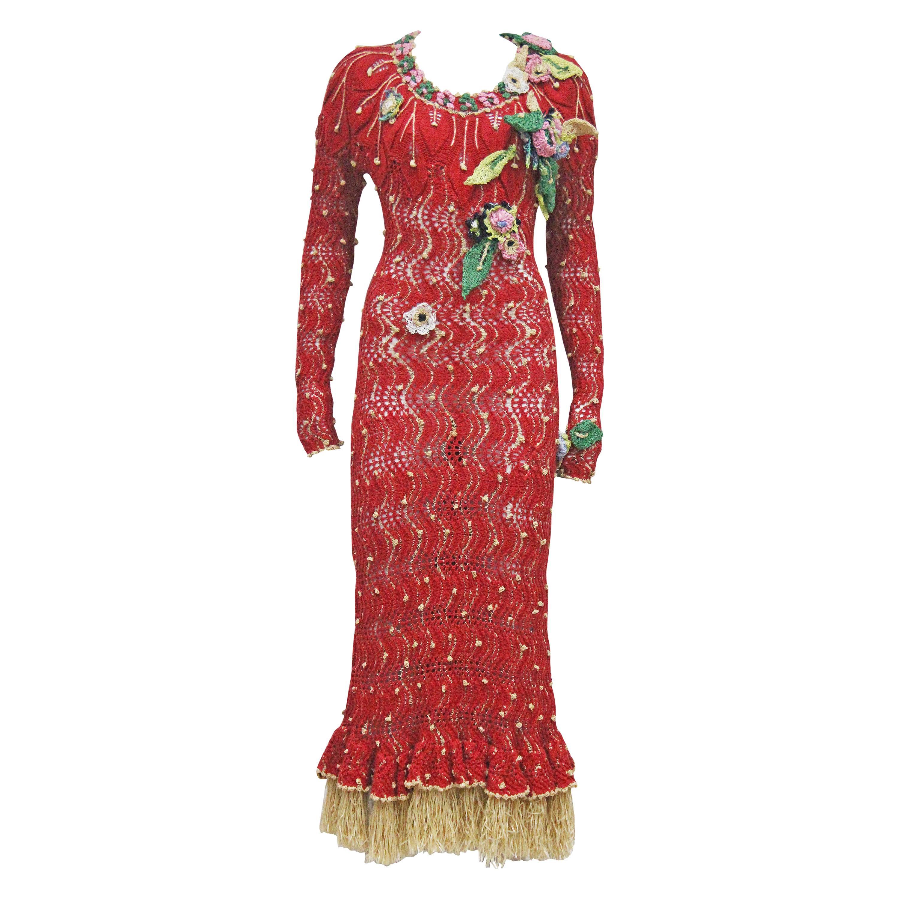 Vivienne Westwood hand made straw dress, c. 1994 For Sale at 1stDibs