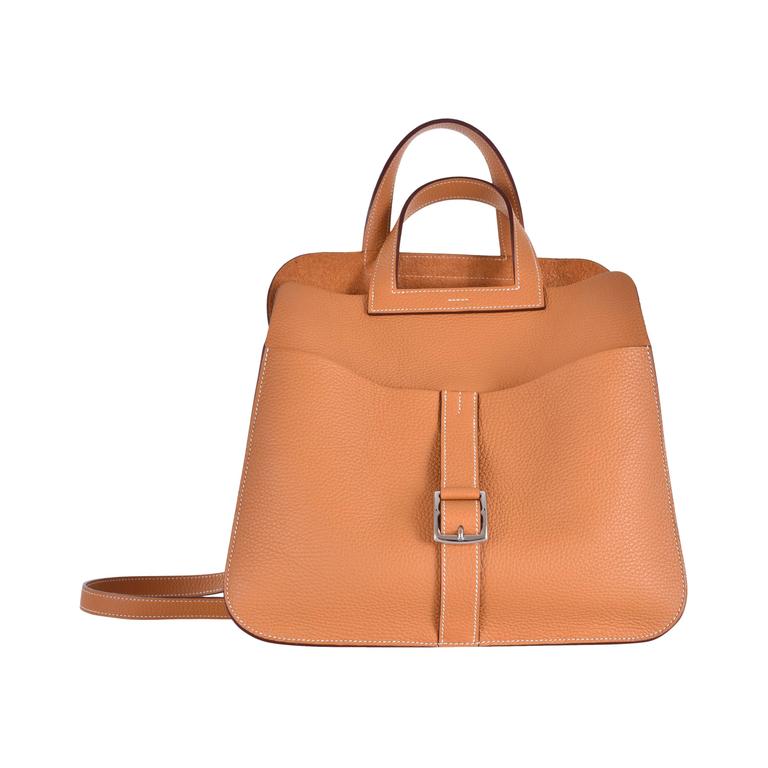 HERMES HALZAN BAG 4 WAYS TO CARRY GOLD WITH SILVER JaneFinds at 1stDibs ...