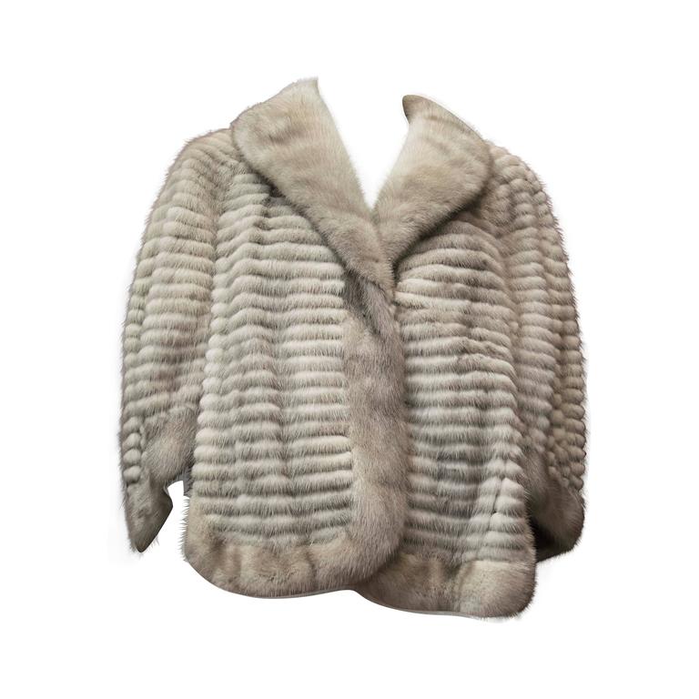 Grey Razored Mink Capette at 1stDibs