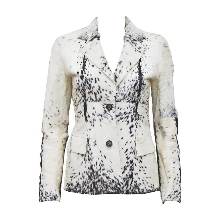 Gucci by Tom Ford goat hair blazer jacket, c. 1999 For Sale at 1stDibs