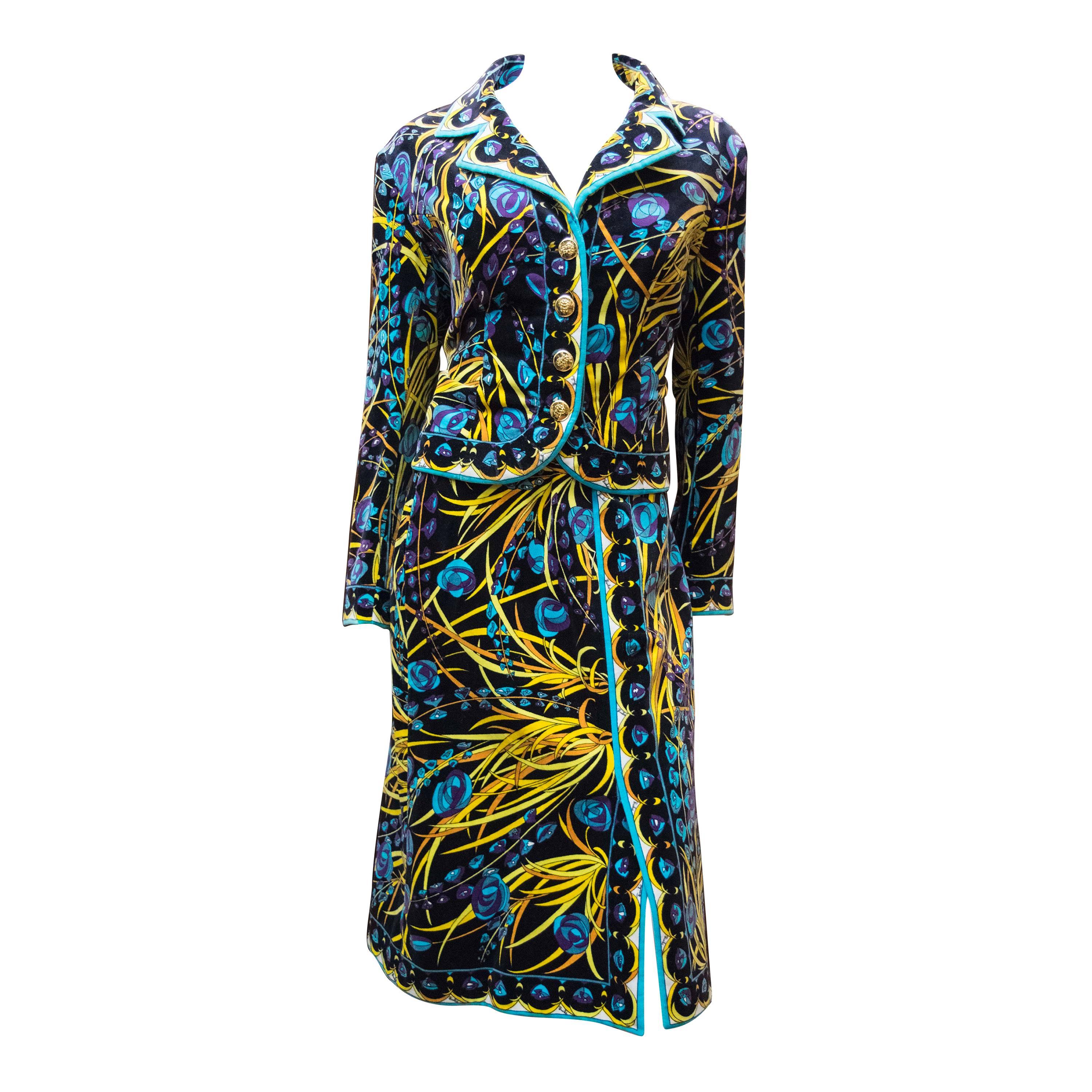 Pucci Velvet Two Piece Suit at 1stDibs | pucci suit