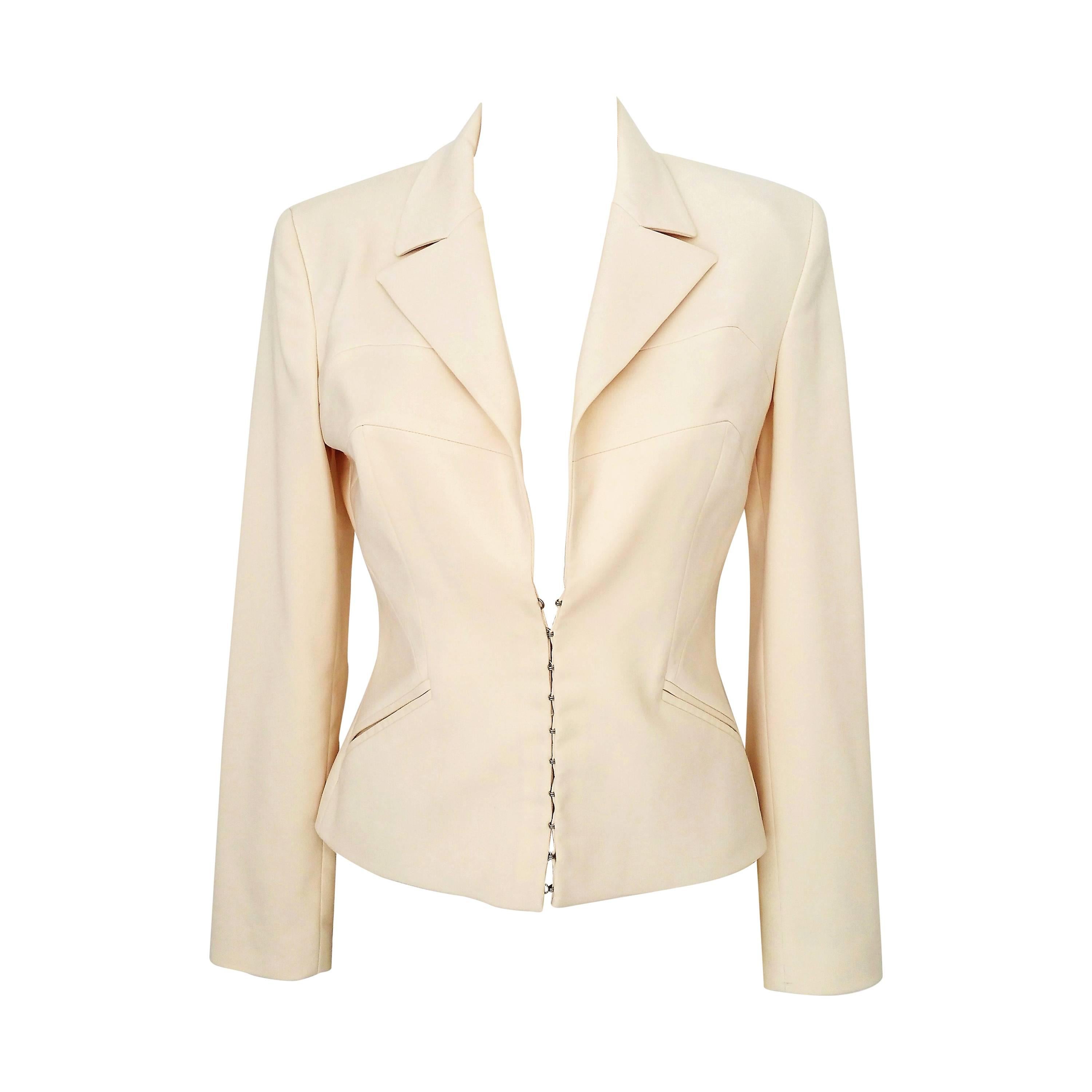1990s Gianni Versace cream jacket at 1stDibs