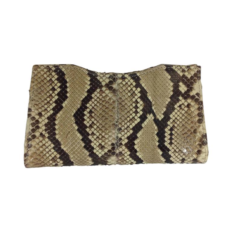 Lai natural python clutch handbag Perfect For Sale at 1stDibs