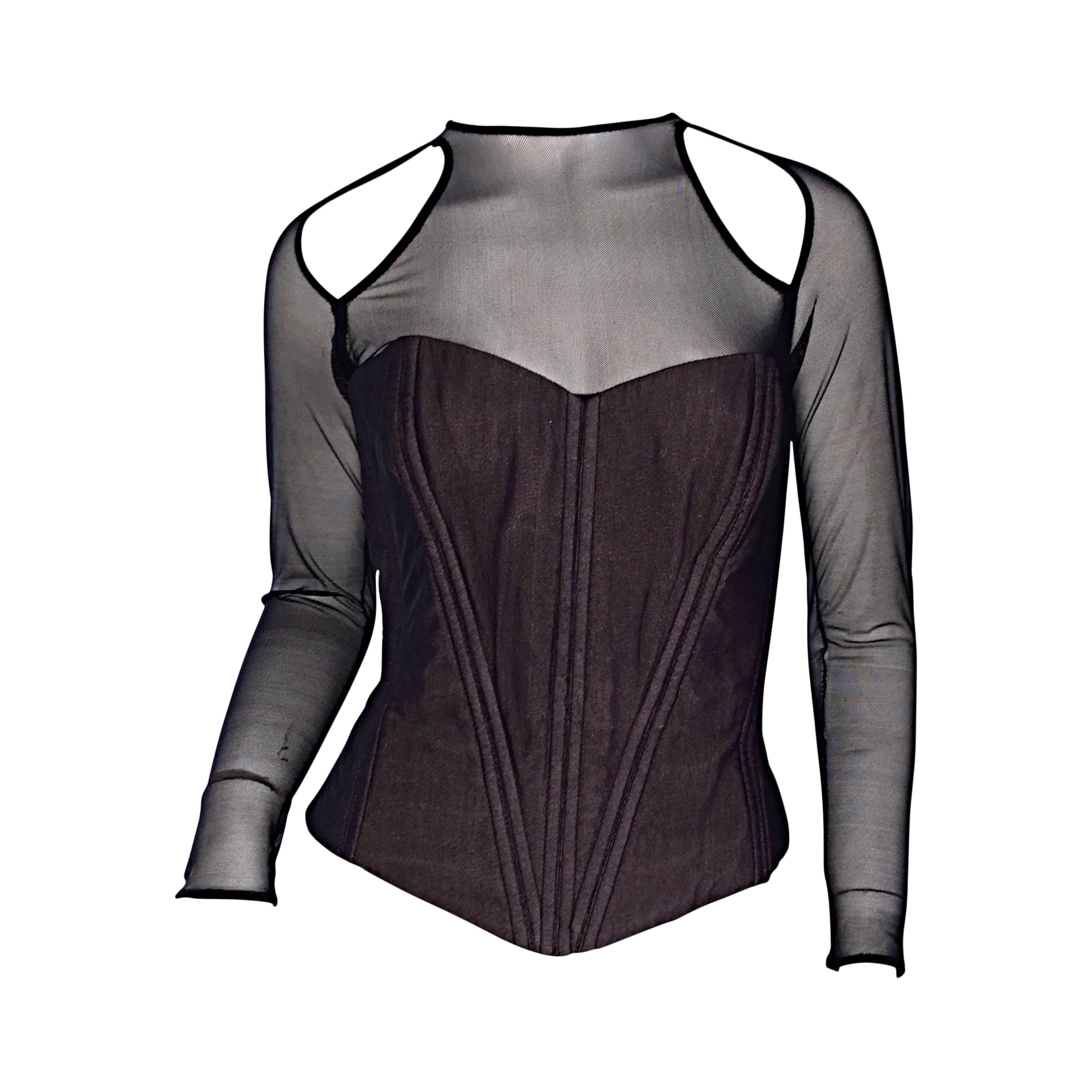 Sensational Vintage Vicky Tiel Couture Black Cut - Out Sexy Bustier ...