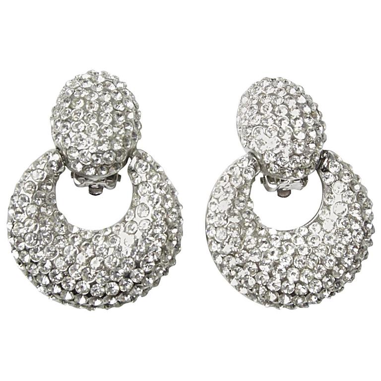 intage Sterling Silver Signed Jarin Couture Crystal Doorknocker Runway ...