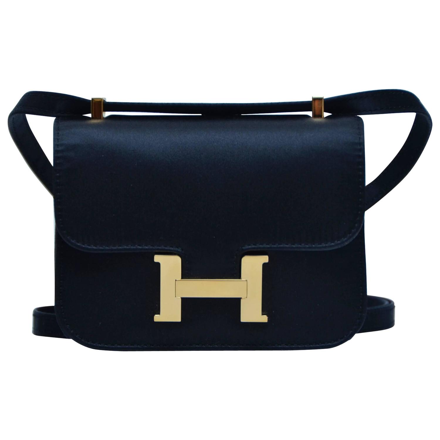 Statement Bag Hermès Satin Micro Mini Constance Mint at 1stdibs